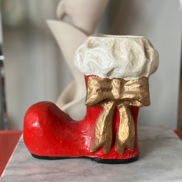 Santa Boot Vase - Etsy