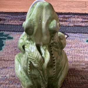 Vintage Frog Vase Pitcher Green Made in Italy Majolica Frog Pitcher ...