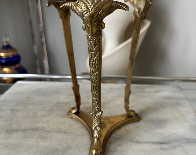 Brass Ram Head Display Stand Retro Art Deco! - Etsy