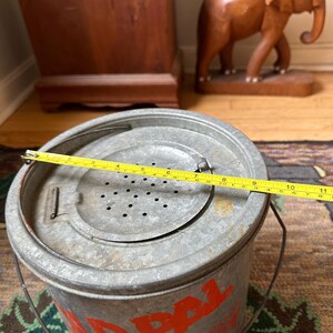 Vintage Old Pal Minnow Pail Fishing Bail Pail Industrial Rustic Decor ...
