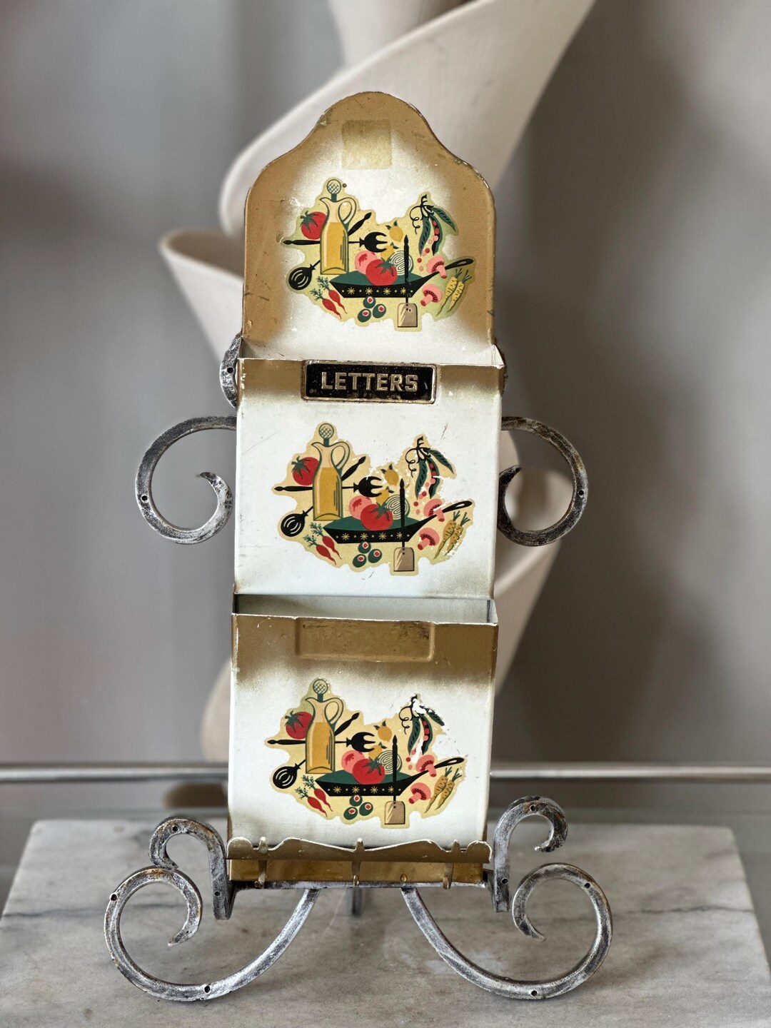 Vintage Mid Century 1950s Letter Bill Holder Wall Hanging ~ MCM ...