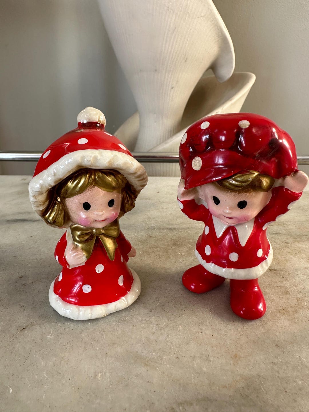 Vintage Inarco Japan Polka Dot Kids | Boy & Girl | Kitschy Christmas - Etsy