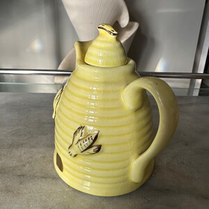 Vintage Beehive Shaped Porcelain Honey Pot With Bee Decorations and ...