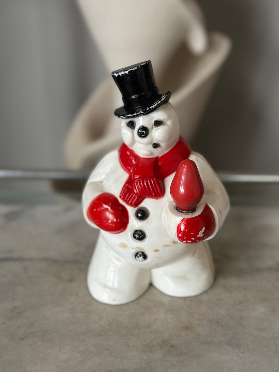 Vintage 1950s 7 Royalite Lighted Plastic Snowman Vintage Christmas ...