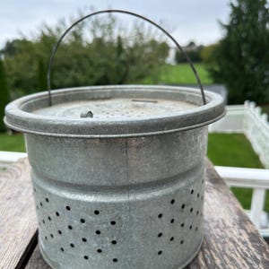 Vintage Old Pal Minnow Pail Fishing Bail Pail Industrial Rustic Decor ...