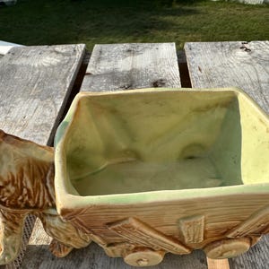 Vintage Mccoy Dog and Wagon Planter, Mccoy Dog and Cart Planters 1950s ...