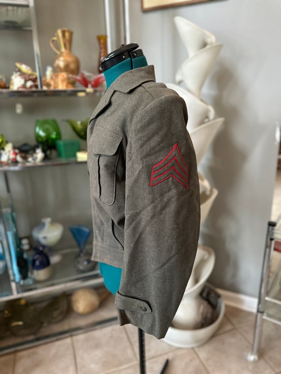 Vintage WW II Marine USMC Green Wool Vandegrift (Ike)… - Gem