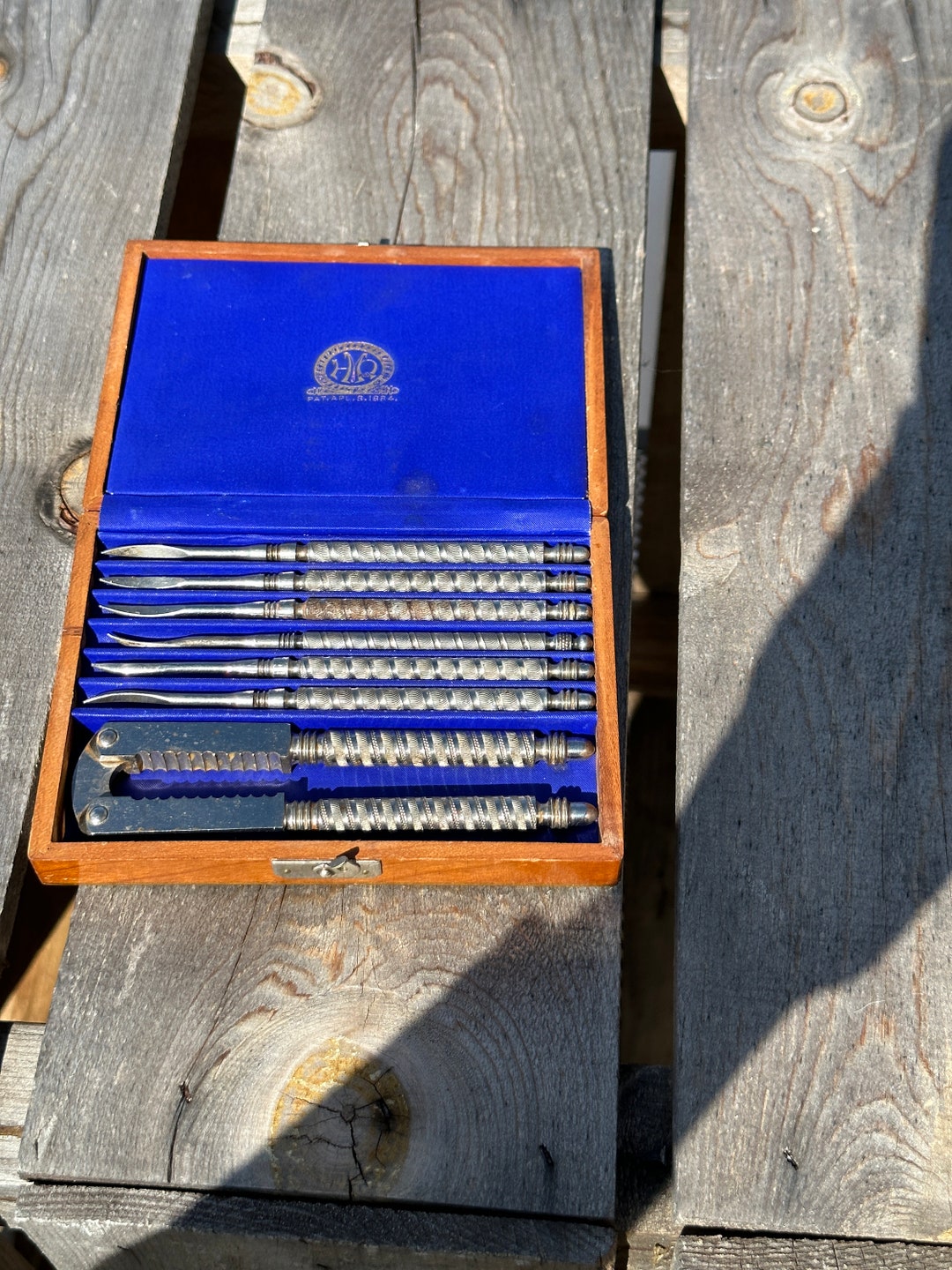 Vintage HMQ Victorian Nutcracker and Nut Pick Set - Etsy