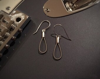 Wrapped Teardrop Guitar String Earrings | Etsy