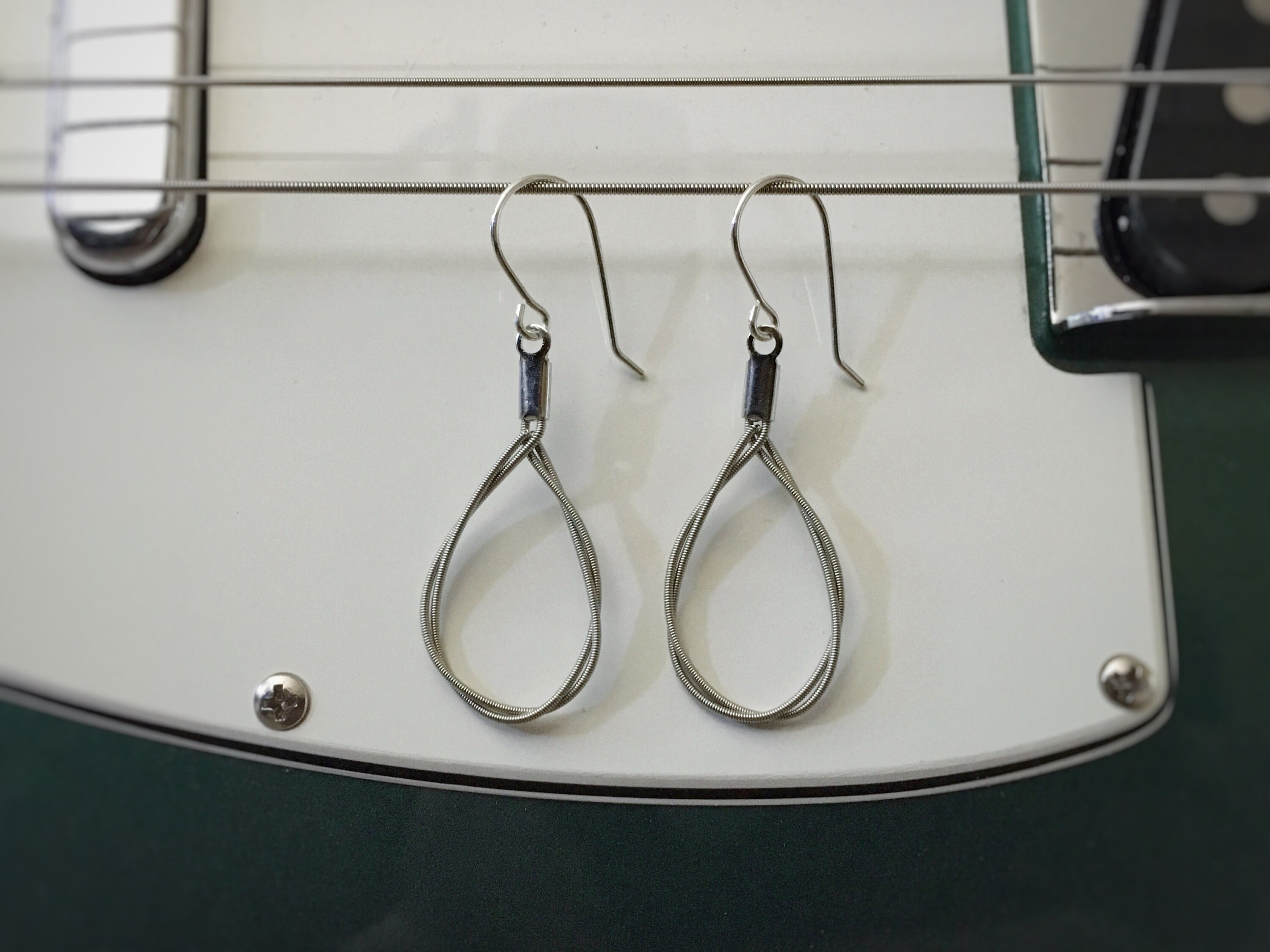 Wrapped Teardrop Guitar String Earrings - Etsy