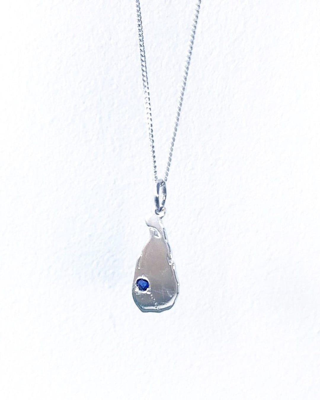 Sri Lanka/ Ceylon Map Necklace Studded With Ceylon Blue - Etsy