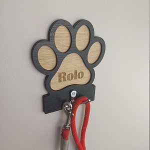 Personalised Pawprint Dog Lead Hook-plaque-holder - Etsy UK
