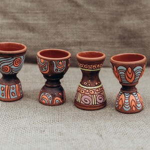 Ceramic Handmade Jigger, Custom Party Cups. Double Cups for Hot Drink ...