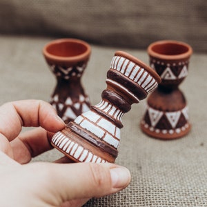 Ceramic Handmade Jigger, Custom Party Cups. Double Cups for Hot Drink ...