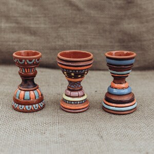 Ceramic Handmade Jigger, Custom Party Cups. Double Cups for Hot Drink ...