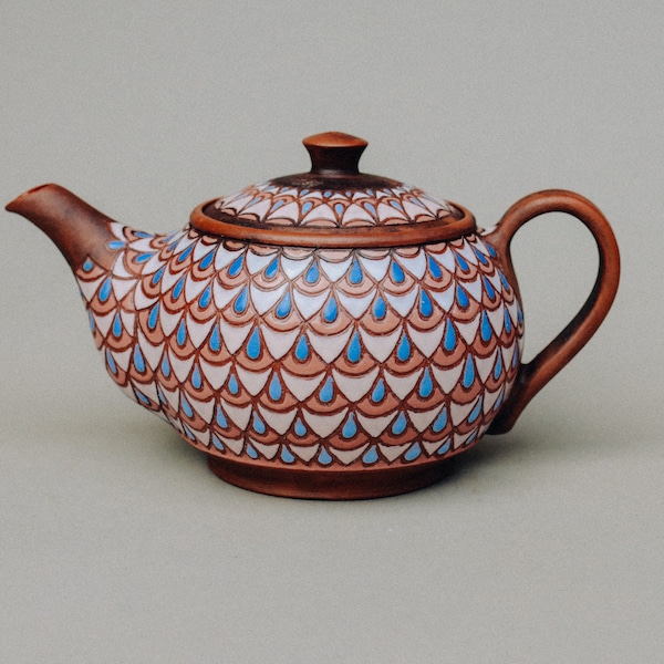 Pottery Teapot - Etsy