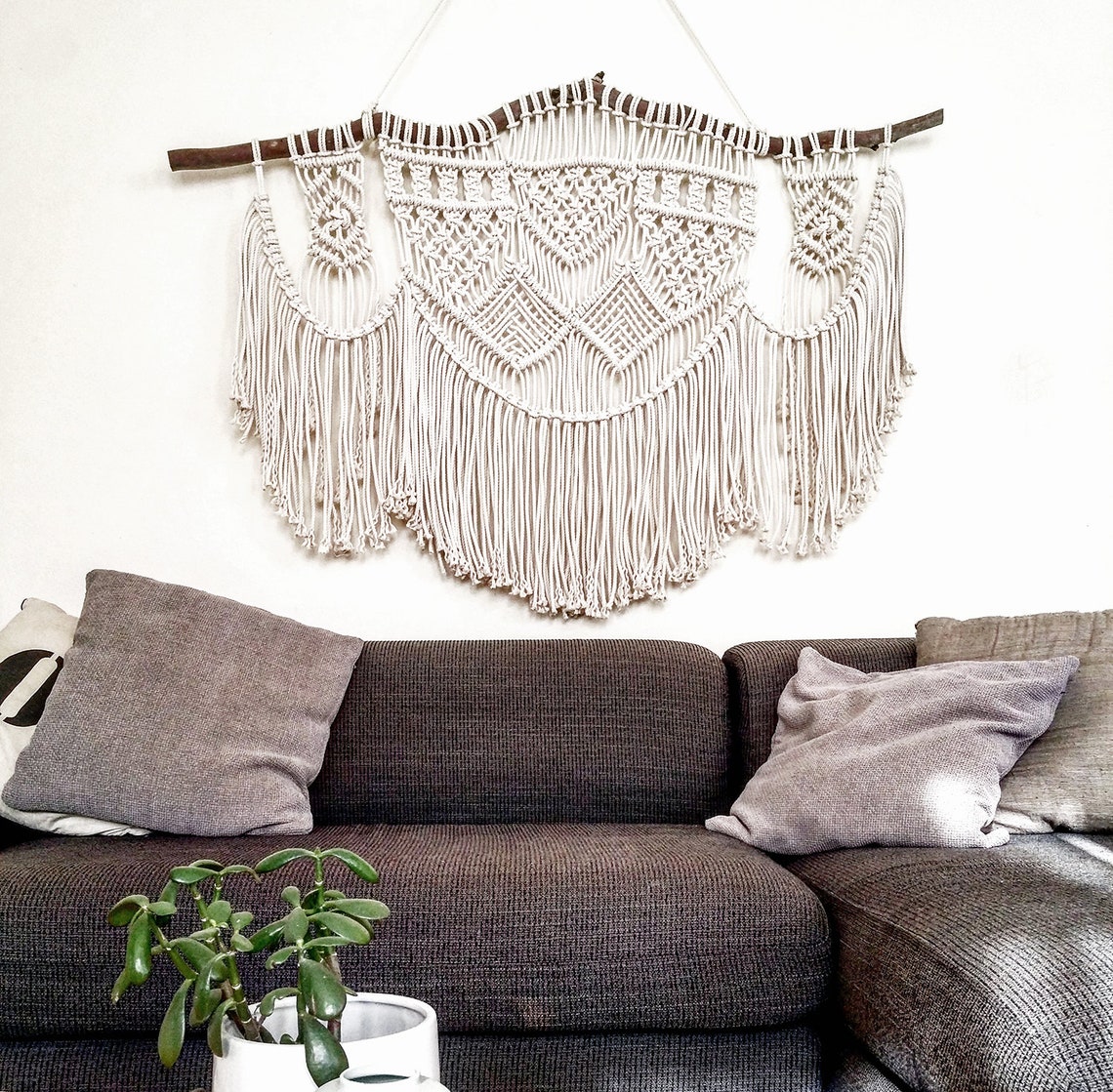 Macrame Wall Hanging - Macrame Wall Art - Fibre Art - Home Decore ...