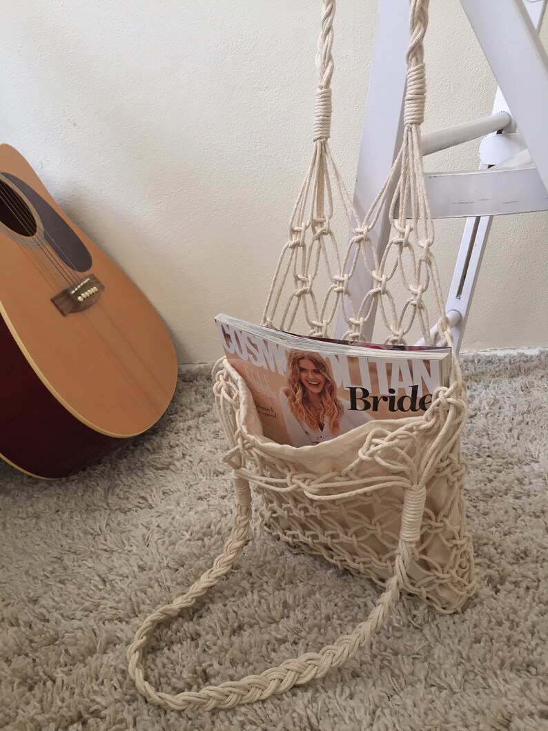 Macrame Market Bag Hand Made by Hanmademacrame Macrame Tote Macrame Bag ...