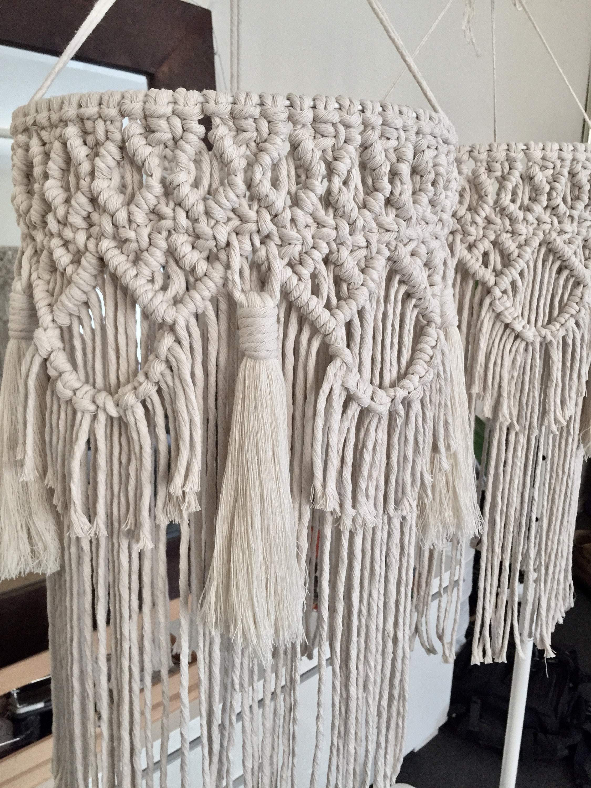 2x Matching Macrame Lantern Mobile Light Shade Boho - Etsy