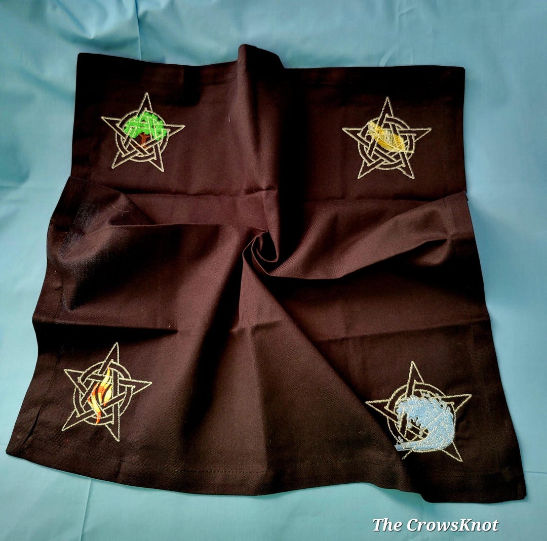 4 Elements Pentacle Altar Cloth * Wrap * Pagan * Wiccan* - Etsy