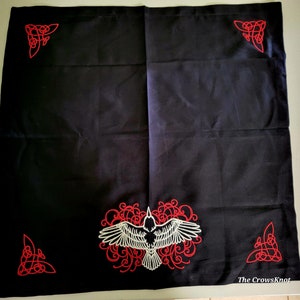 Scrollwork Celtic Crow Altar Cloth * Morrigan - Etsy