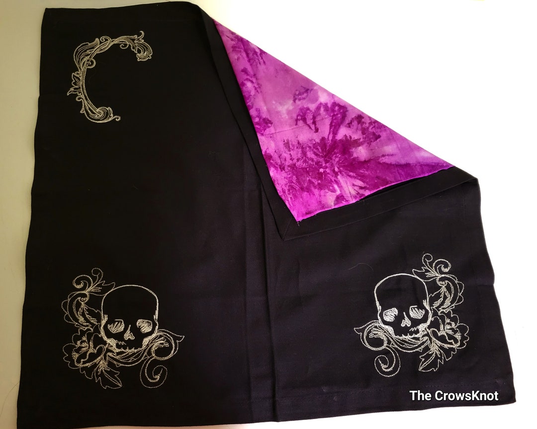 Bohemian Skull and Roses * Scrollwork * Altar Cloth * Wrap - Etsy