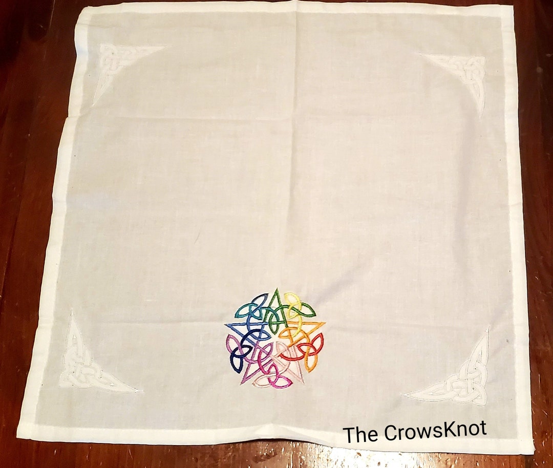 Rainbow Interwoven Pentacle Altar Cloth - Etsy