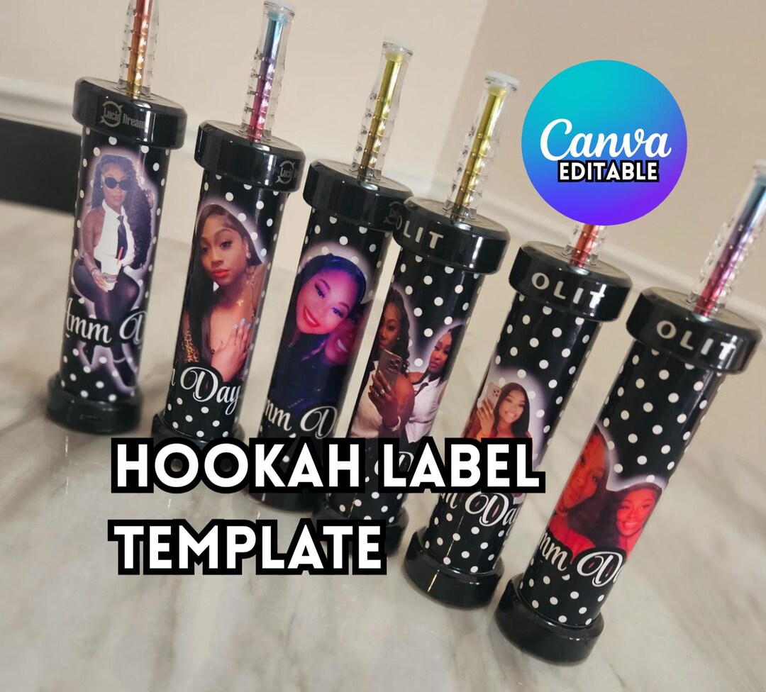 Hookah Label Template | Custom Hookah Template - Etsy