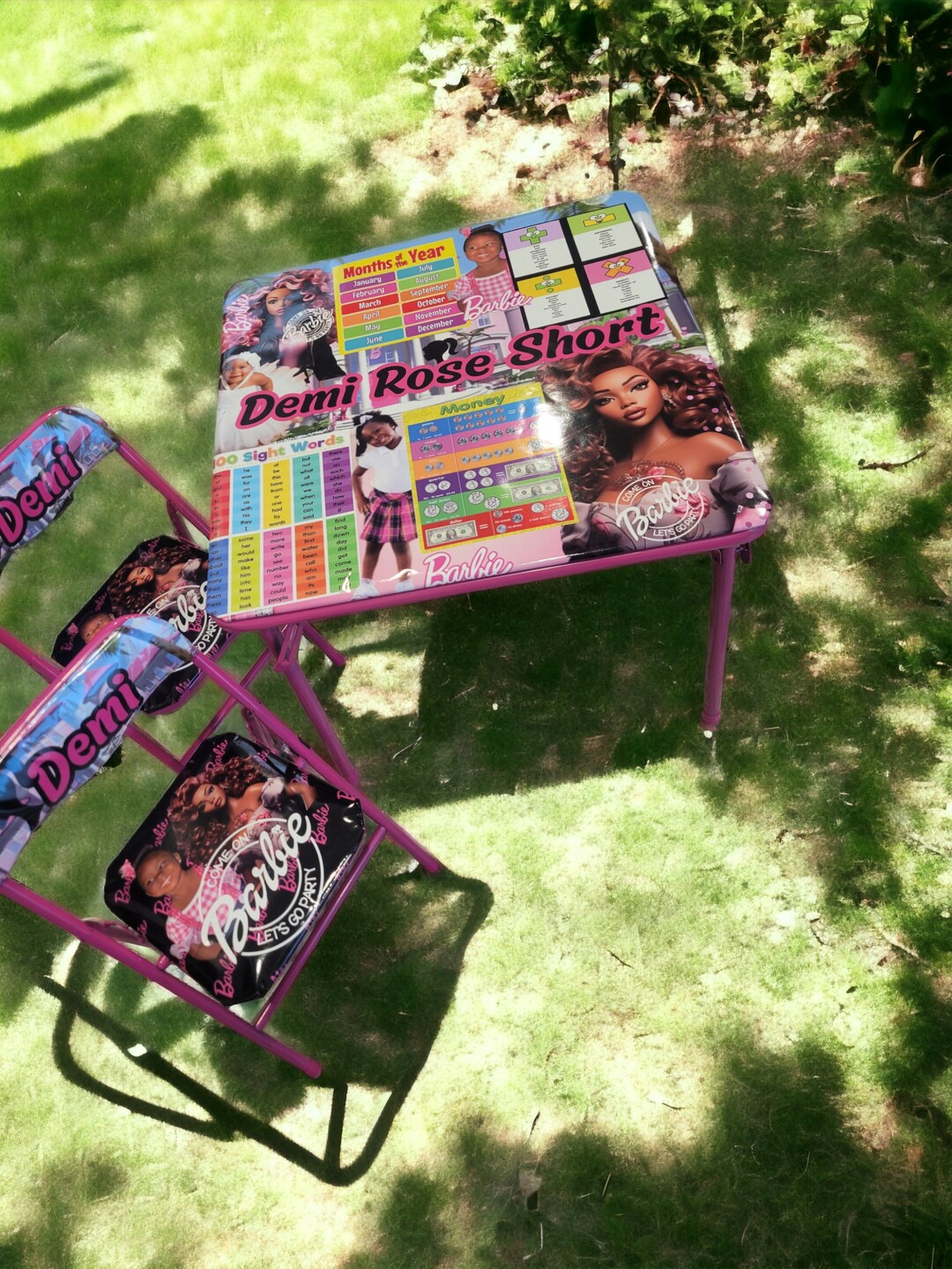 Black Barbie Custom Learning Table & Chair Set - Etsy