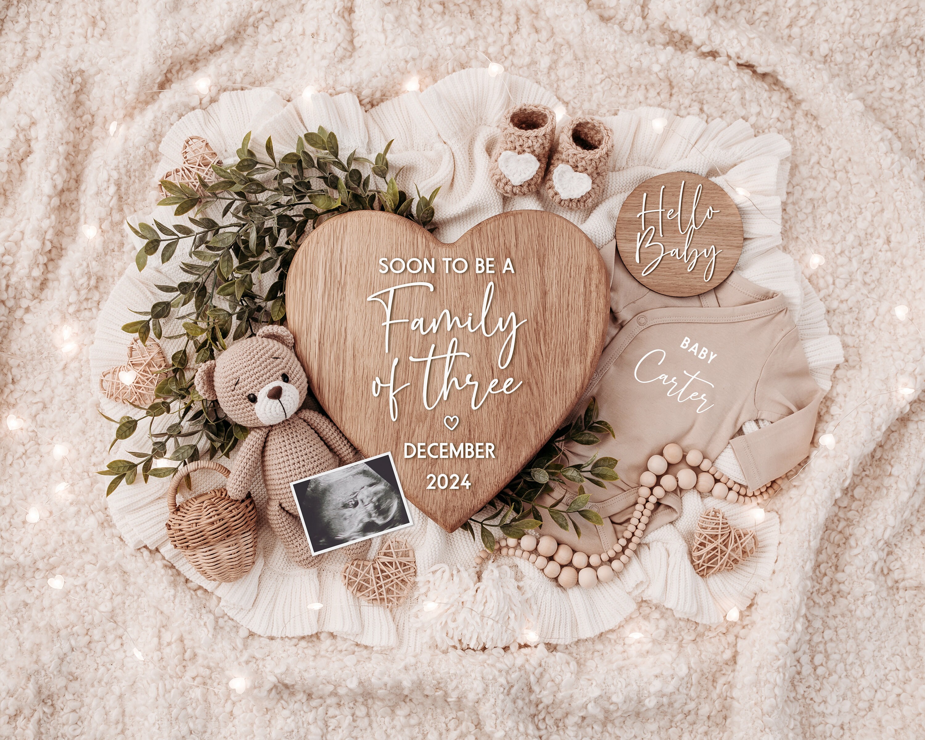 Rustic Baby Announcement: Social Media Pregnancy Reveal (digital) - Etsy
