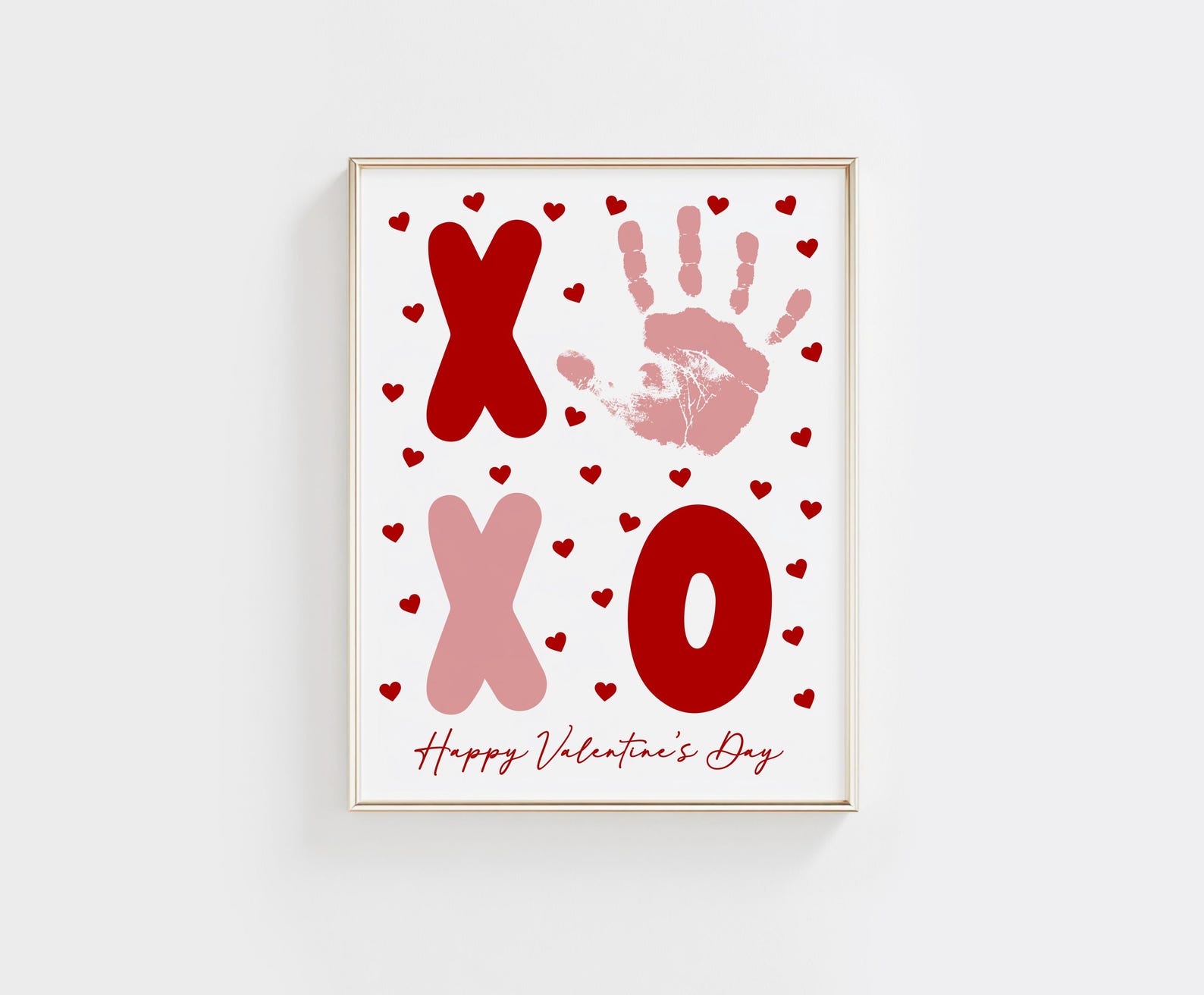 Valentine's Day XOXO Handprint Art (printable Digital Download) - Gift ...