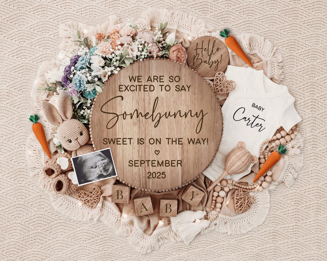 Easter Baby Announcement: Boho Social Media Reveal (digital) - Etsy