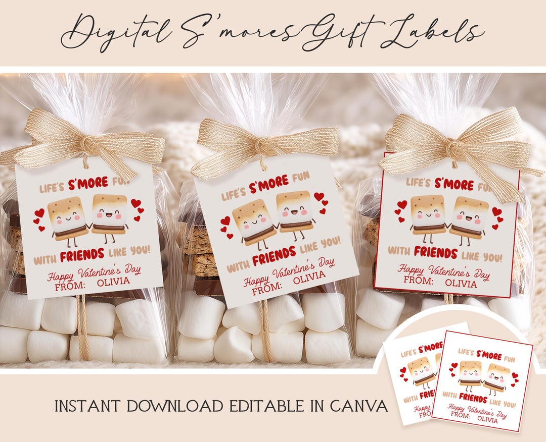 Valentine's Day S'mores Tags (printable Digital Download) - Gift for ...