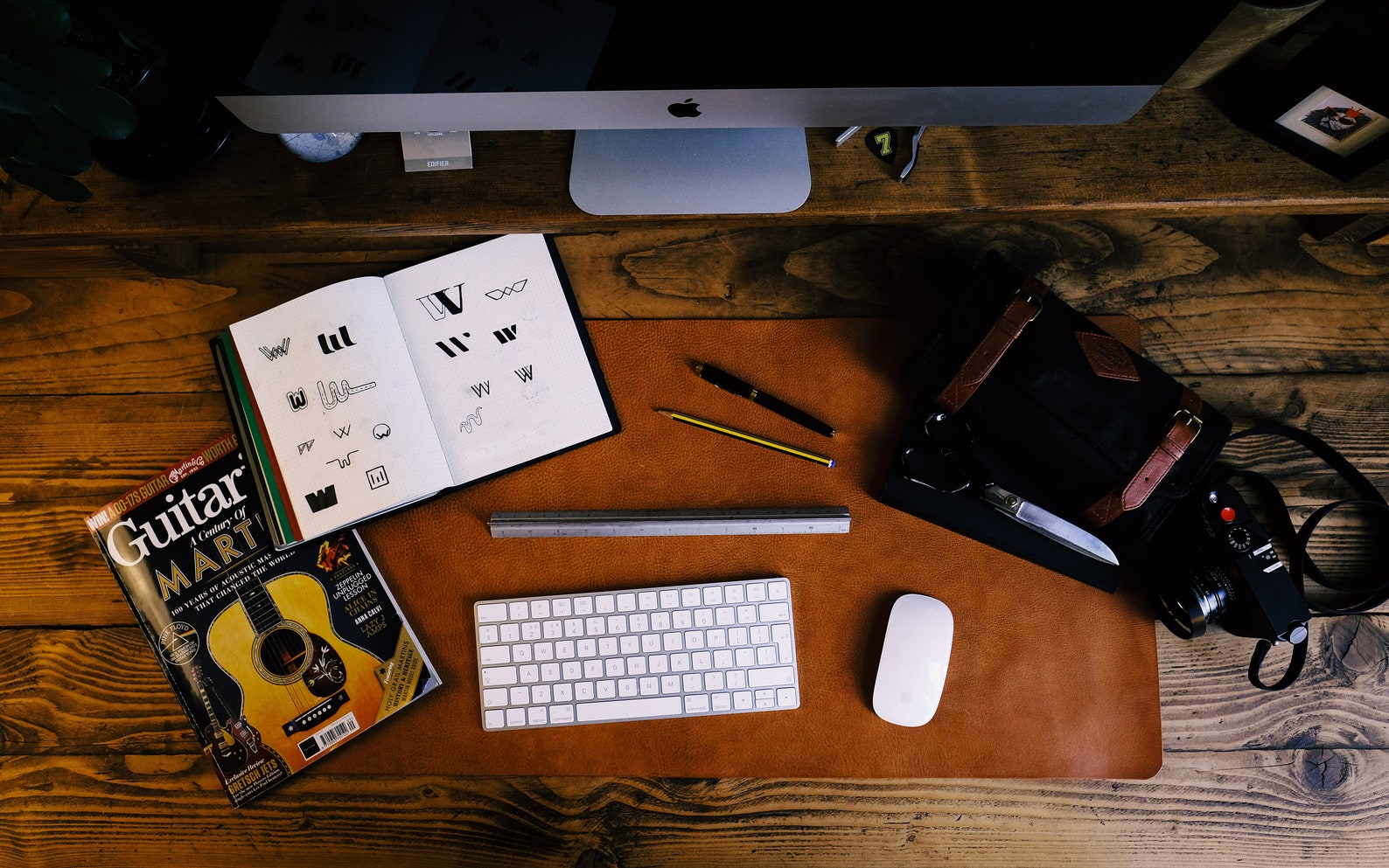 Tan Leather Desk Pad Leather Table Mat Leather Desk Blotter - Etsy