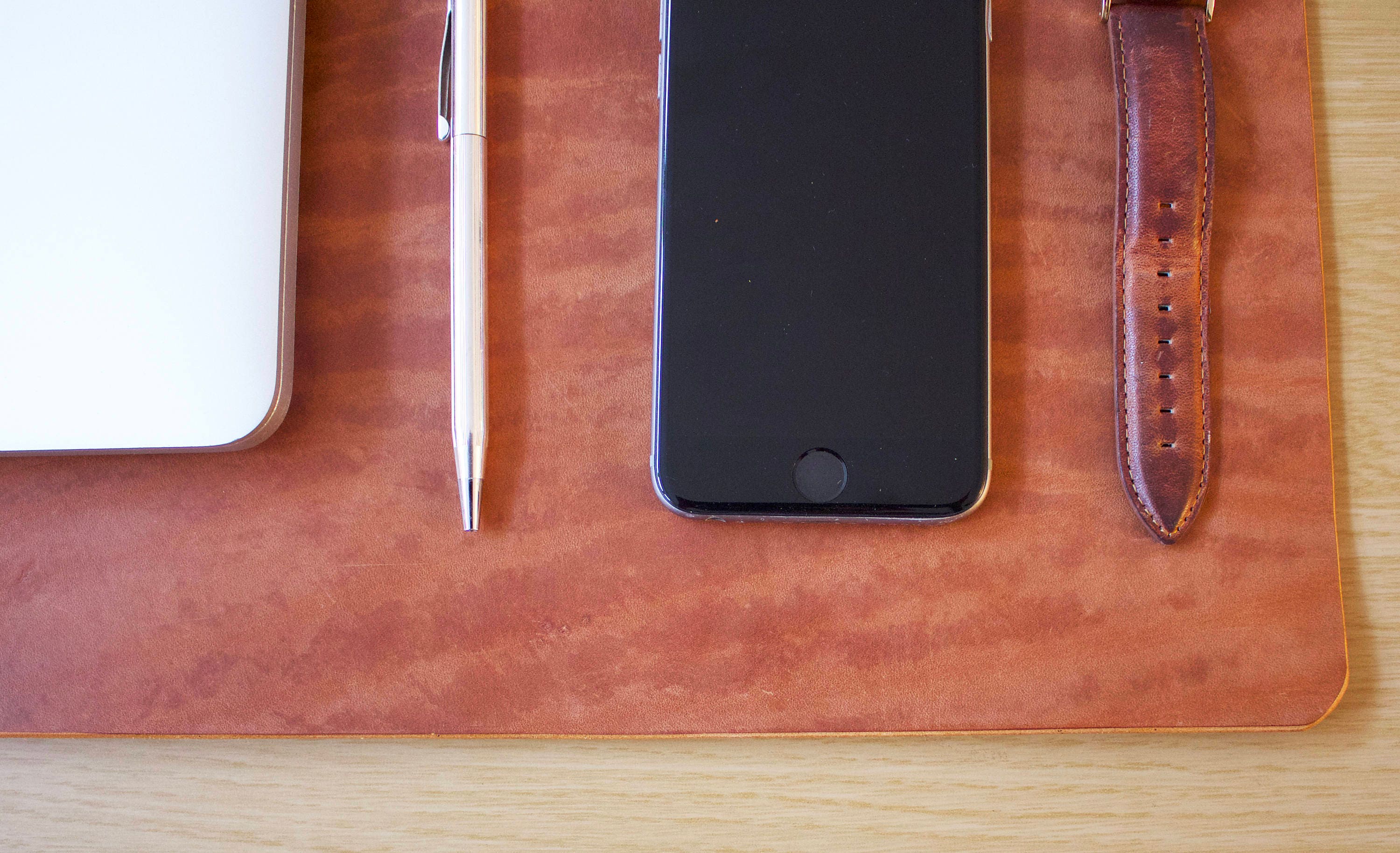 Tan Leather Desk Pad Leather Table Mat Custom Leather Desk | Etsy UK