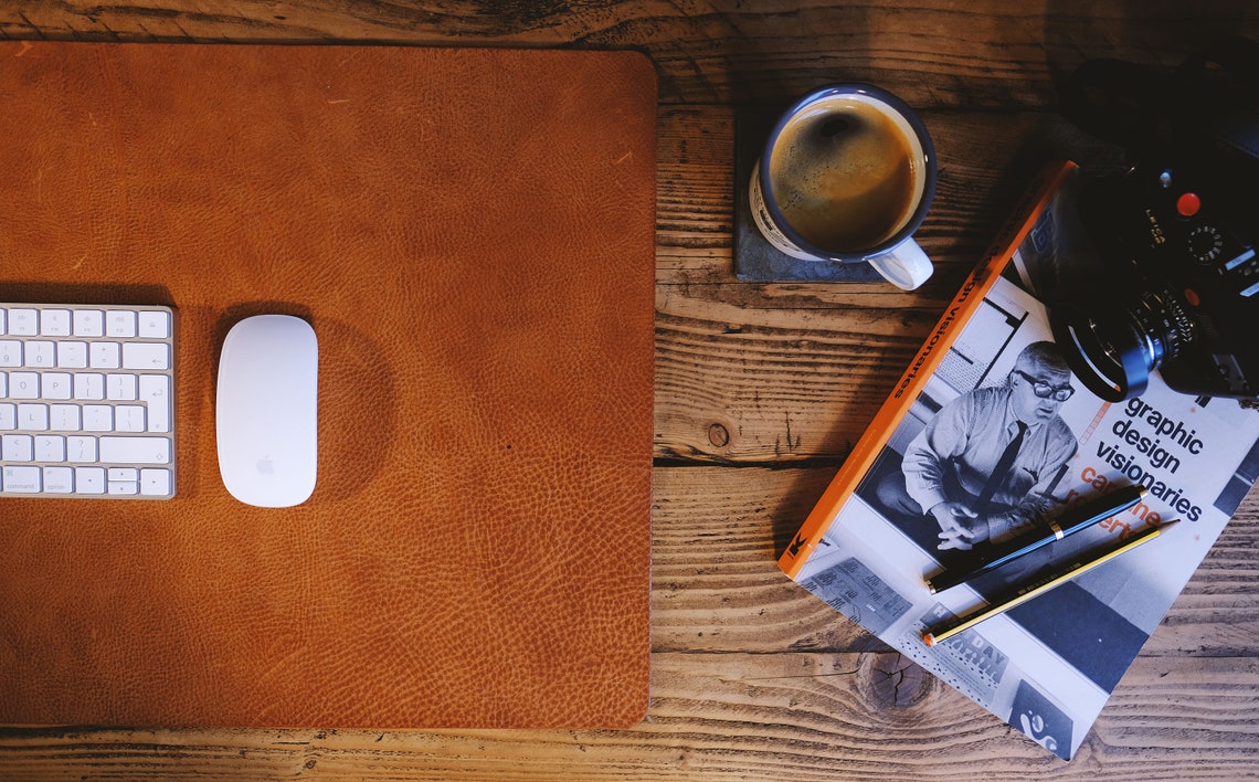 Tan Leather Desk Pad Leather Table Mat Leather Desk Blotter - Etsy