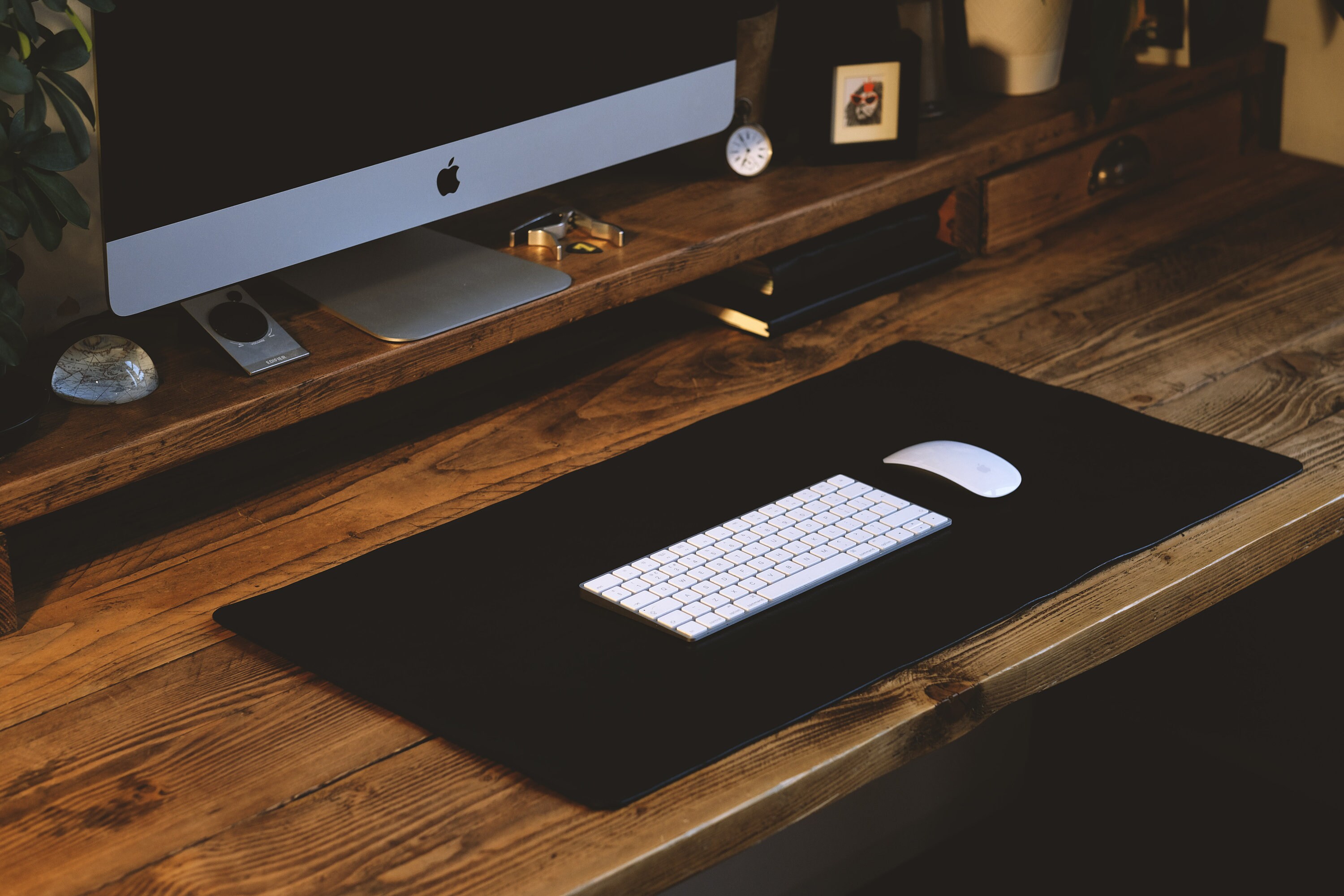 Black Leather Desk Pad Leather Table Mat Leather Desk - Etsy