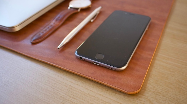Tan Leather Desk Pad Leather Table Mat Custom Leather Desk - Etsy UK
