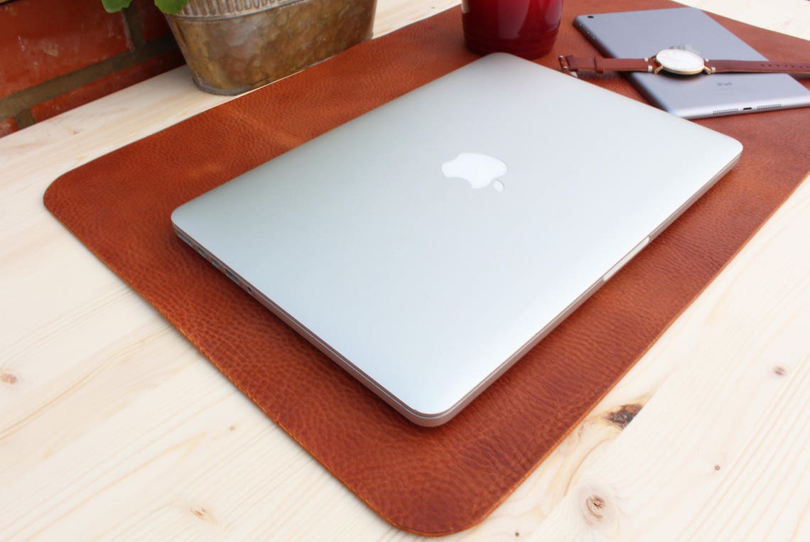 Full Grain Tan Leather Desk Pad Large Leather Table Mat - Etsy UK