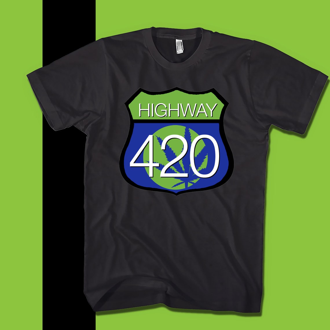 Weed Shirt Highway 420 Shirt Cannabis Funny Weed Shirt Stoner | Etsy ...