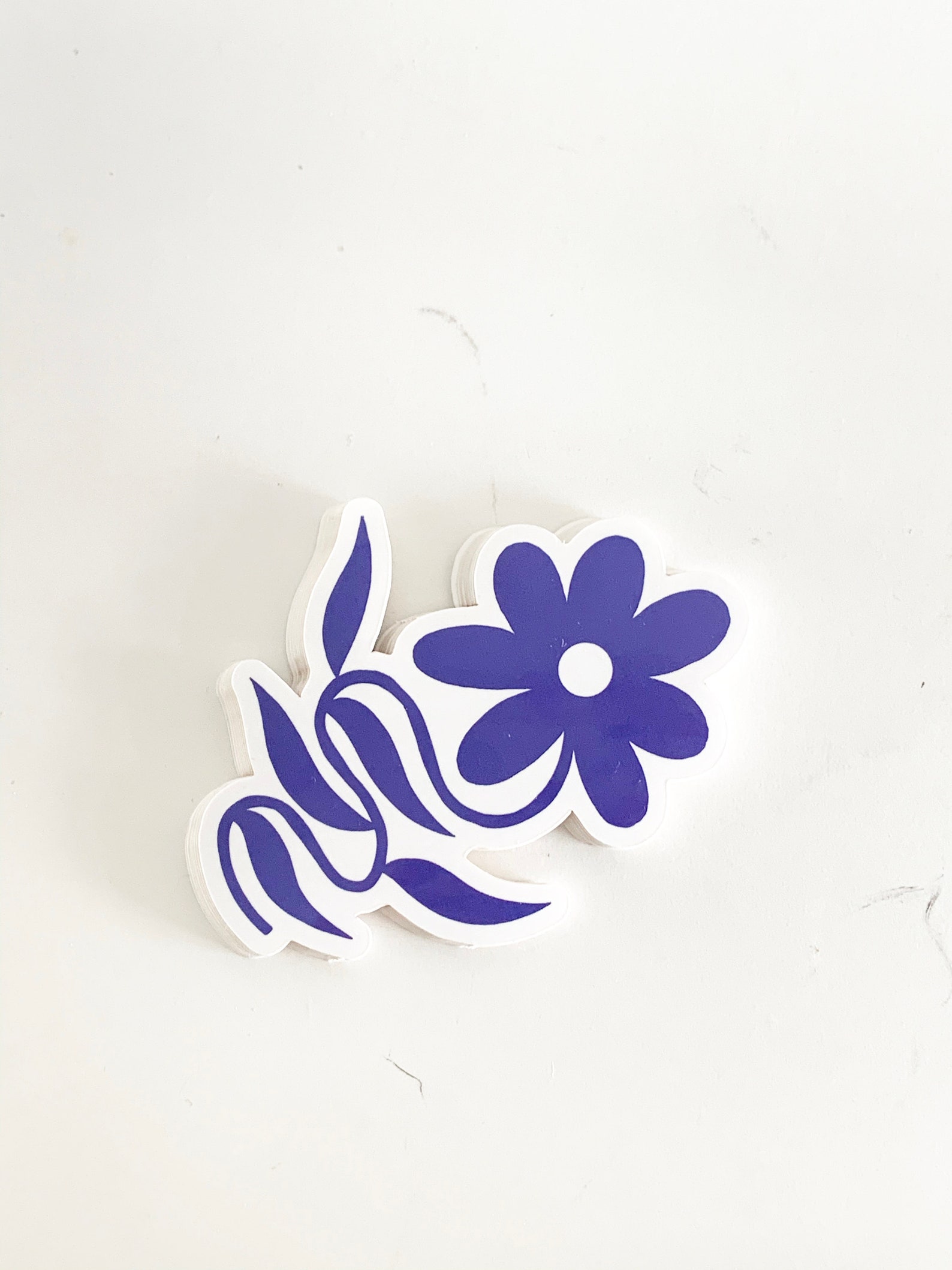 Blue Flower Sticker Floral Laptop Decal Graphic Design | Etsy