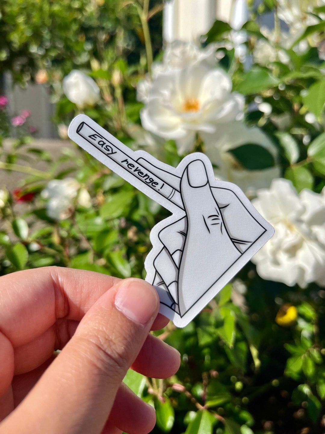 Easy Revenge Waterproof Sticker - Etsy