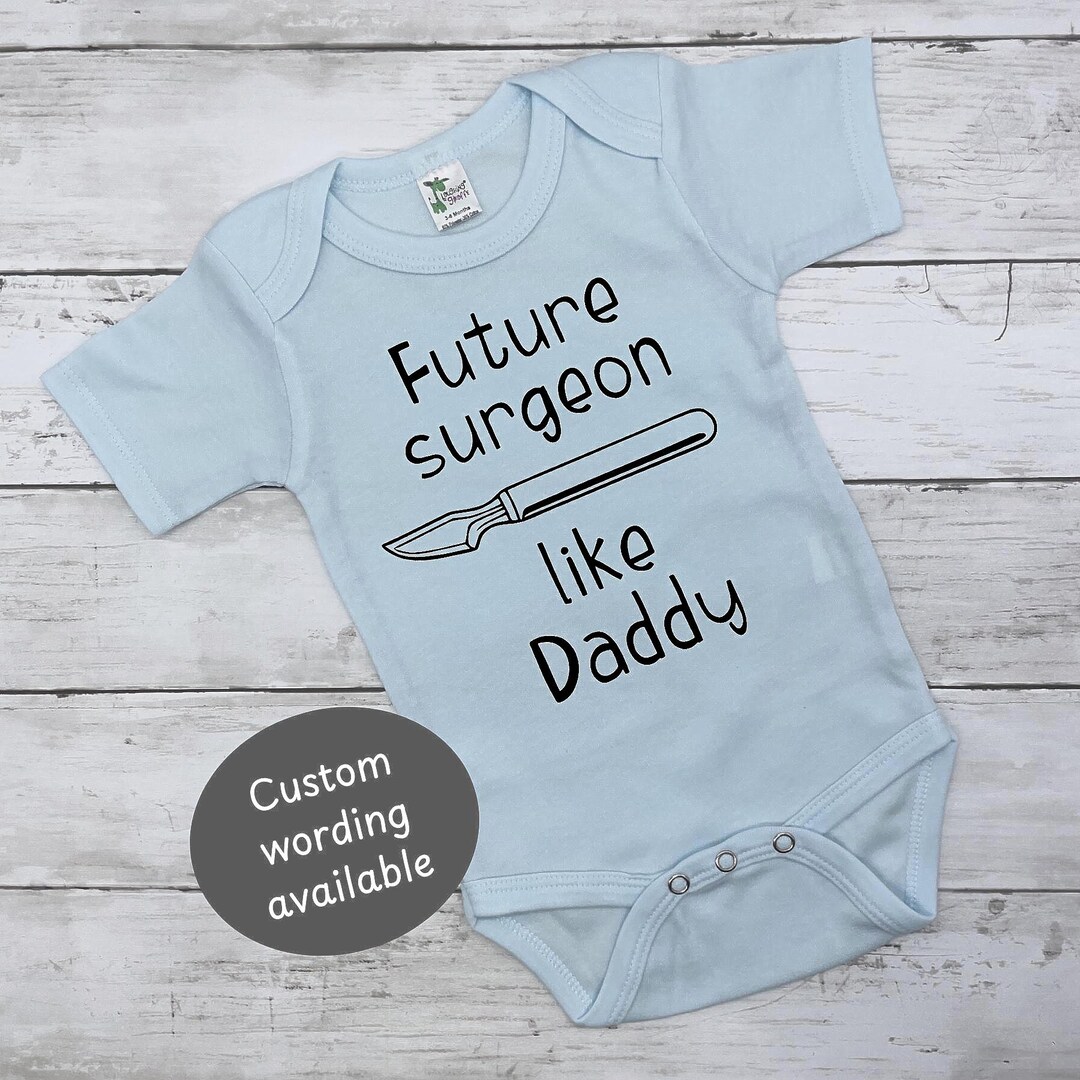 Future Surgeon Baby Bodysuit: Doctor Baby Shower Gift, Wording ...