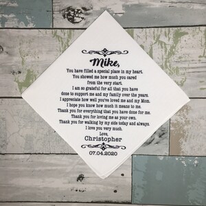 Step-father of the Bride Gift, Customized Wedding Day Handkerchief ...