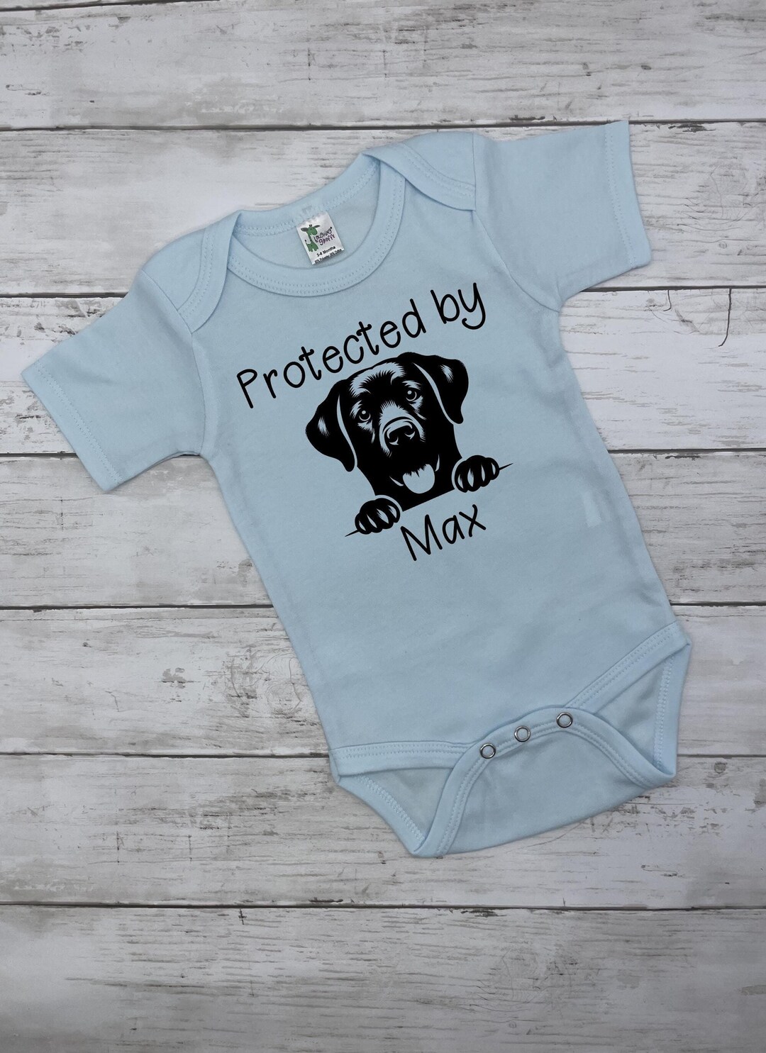 Labrador Sibling Baby Outfit: "protected By" Dog Gift - Etsy