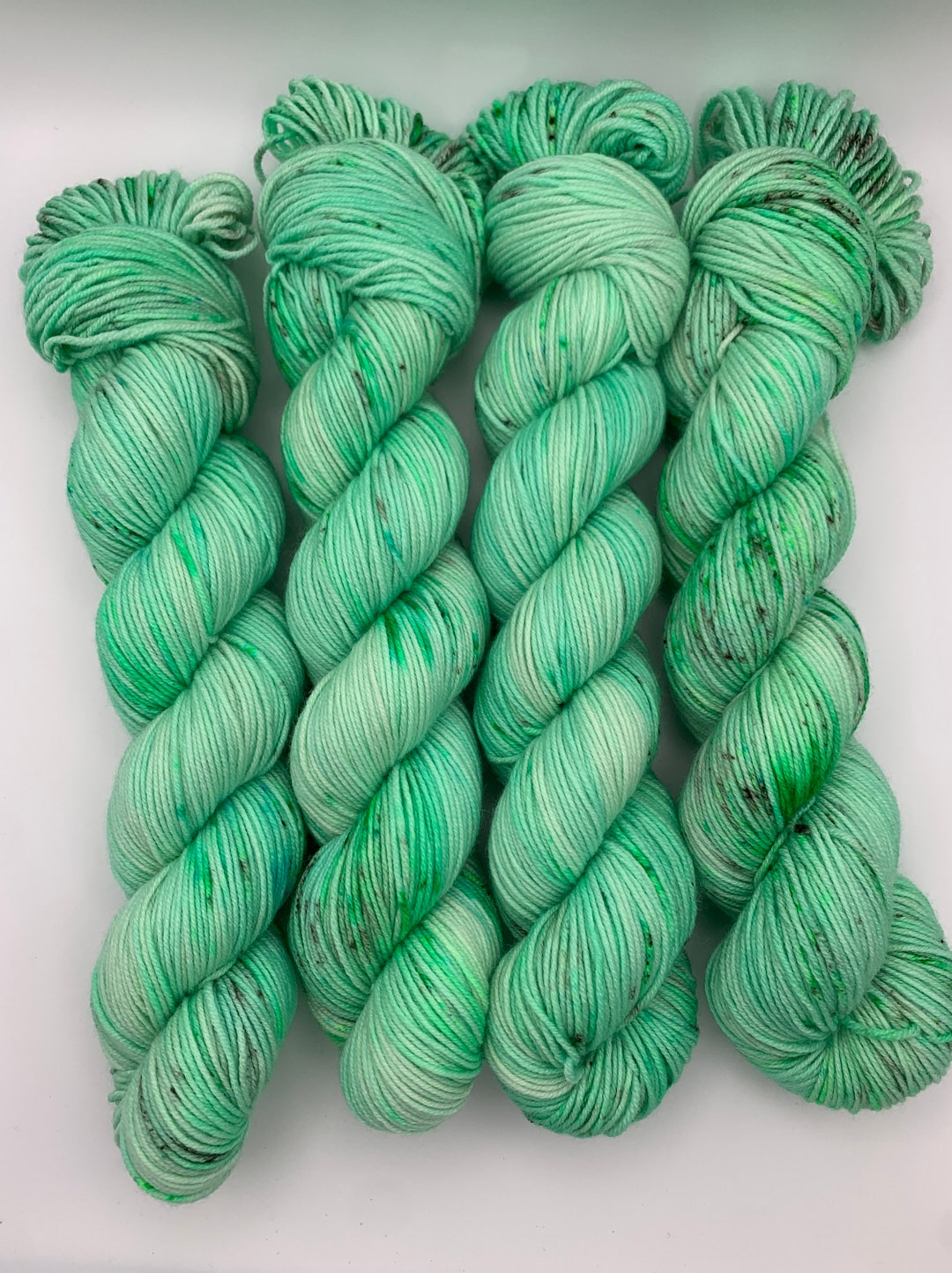 Electric Mint, DK Weight Ready to Ship Hand Dyed Yarn, by Felicity Yarn ...