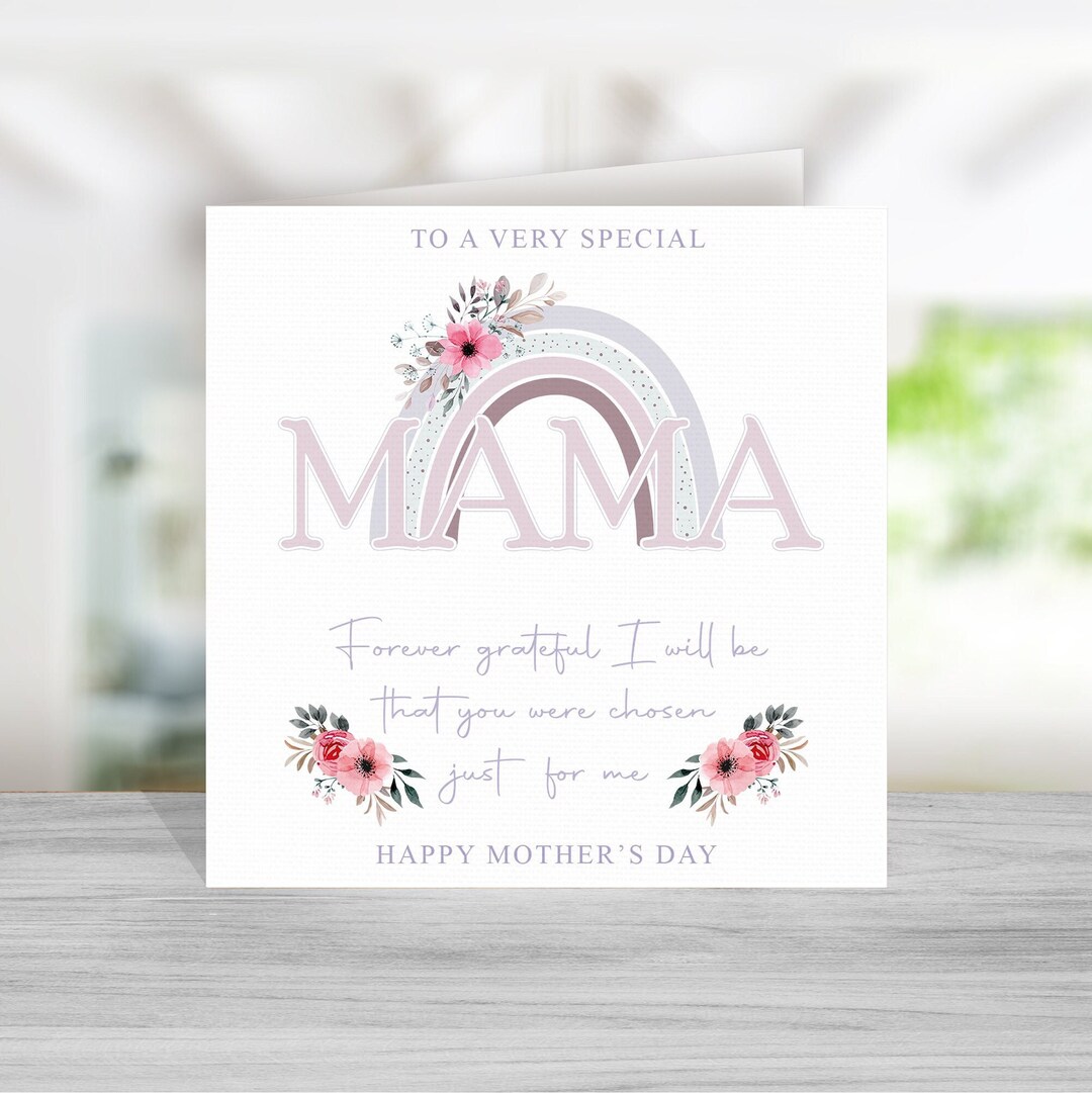 Mothers Day Card for Mama From Daughter Son, Happy Mother's Day Card ...