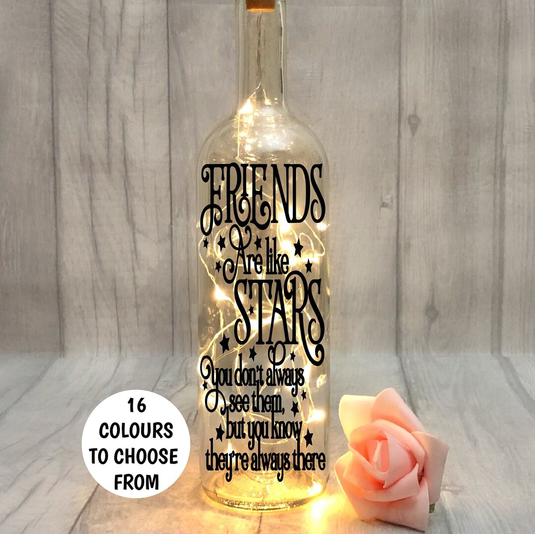 Friendship Gift for Best Friend Light up Bottle Friend - Etsy UK