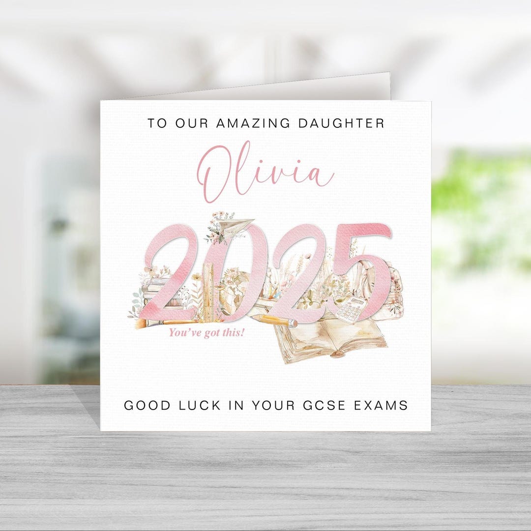 Girls Good Luck With Your GCSE Exams Card - Good Luck Card Gcses ...