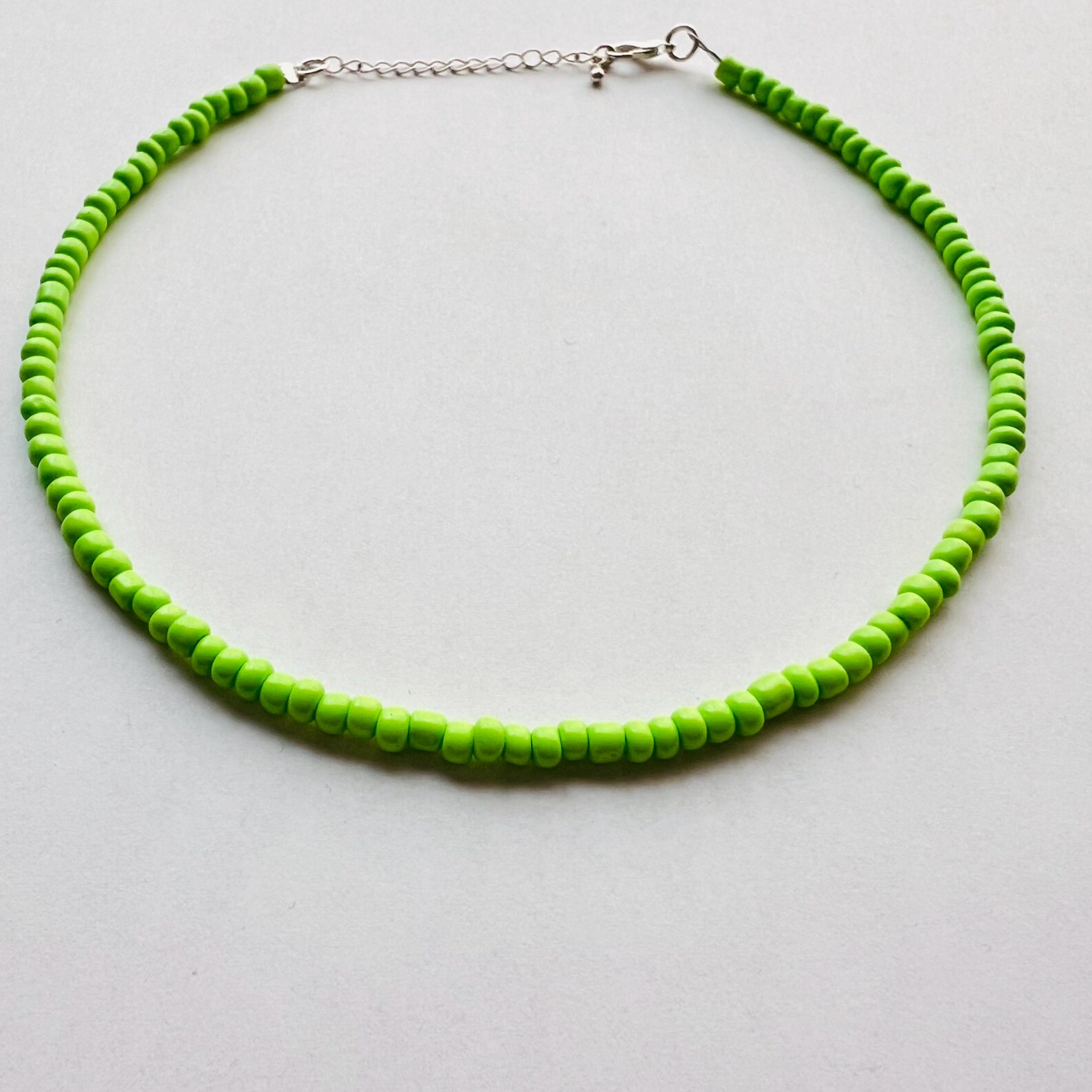 Lime Green Necklace, Neon Green Necklace, Lime Green Choker, Concert ...